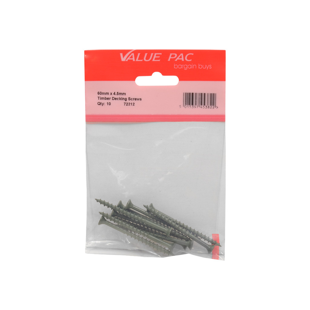 Centurion - 60mm x 4.5mm Timber Decking Screws 8Pk