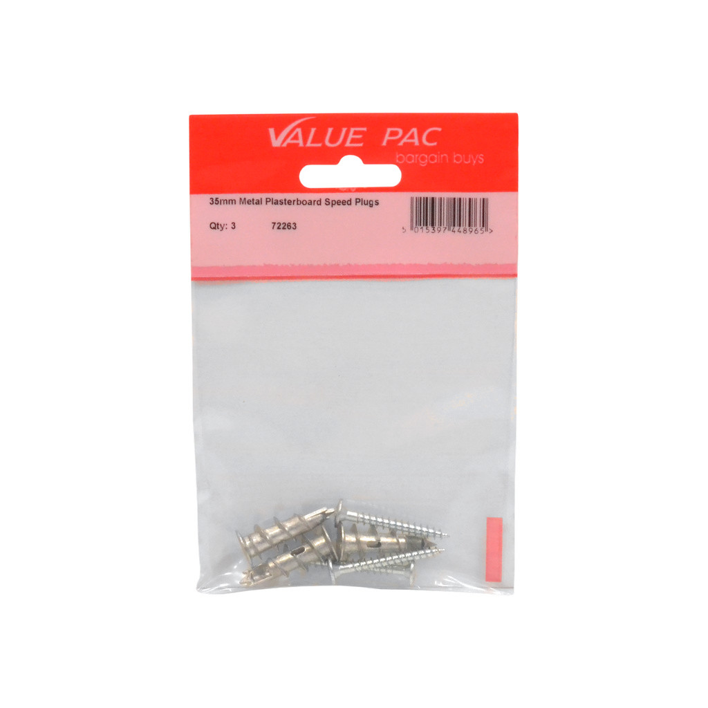 Centurion - 35mm Metal Plasterboard Speed Plugs