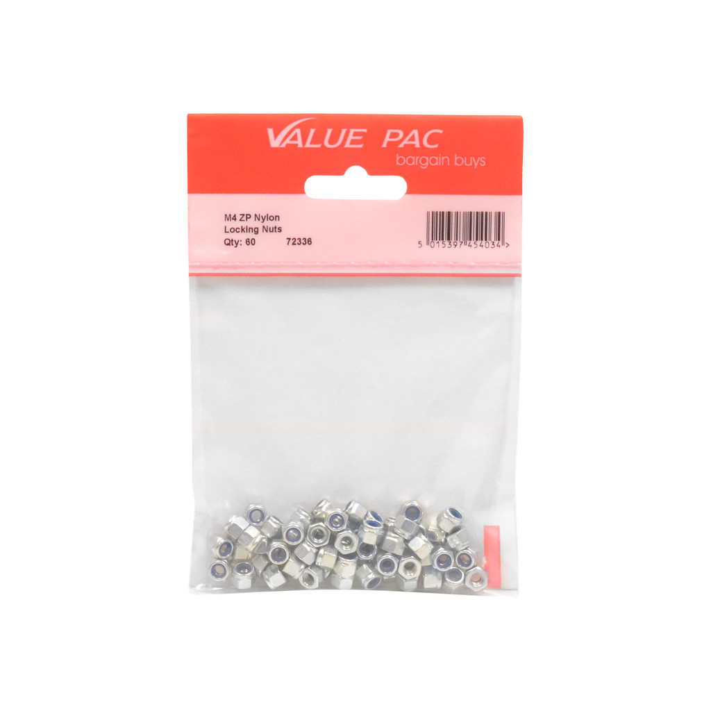 Centurion - M4 ZP Nylon Locking Nuts 40pk