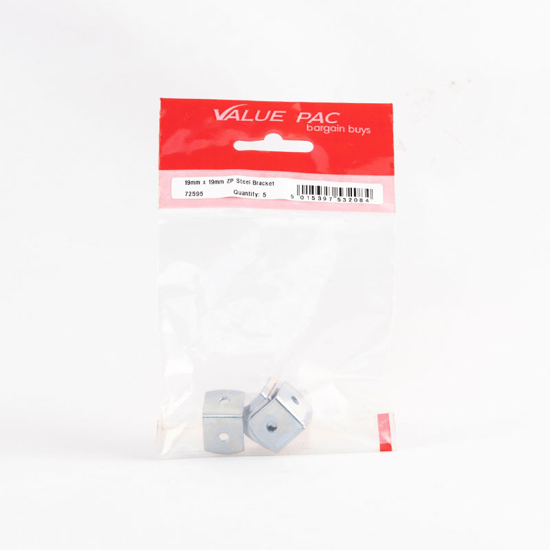 Centurion - 19mm x 19mm ZP Steel Bracket 5pk
