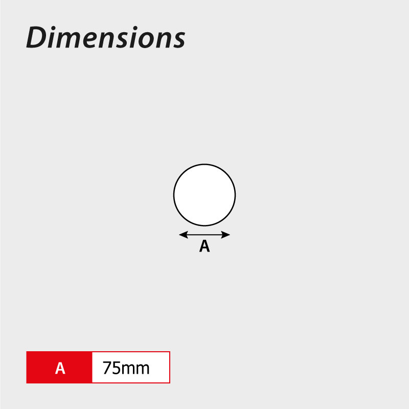 Centurion - 'Push' Door Disc, Satin Stainless Steel, (75mm Dia.)