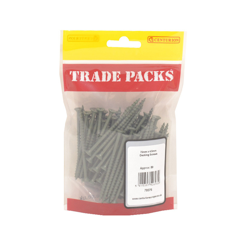 Centurion - Timber Decking Screws - Green - 75mm x 4.5mm (80 PK), 78076