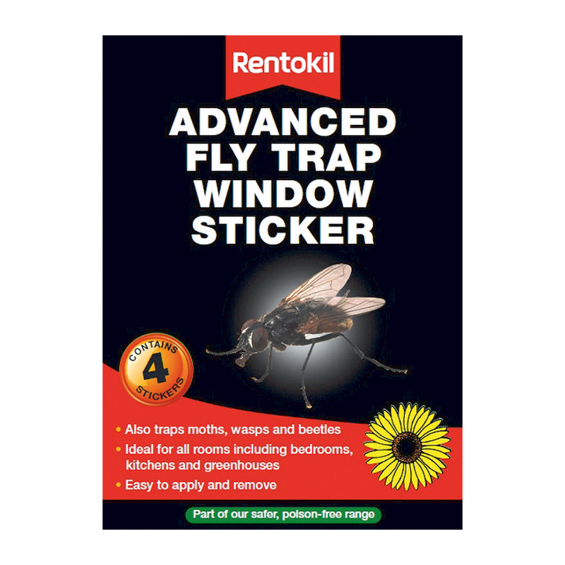 Centurion - Rentokil Advanced Fly Trap Window Sticker, Pack of 4