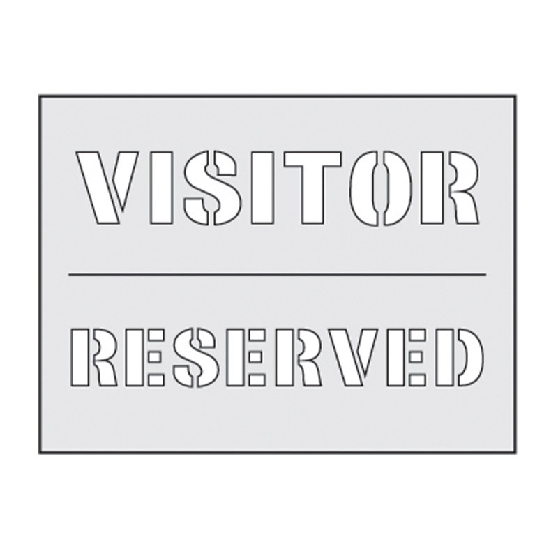 Centurion - 'Visitor Reserved' Stencil (300mm x 190mm)