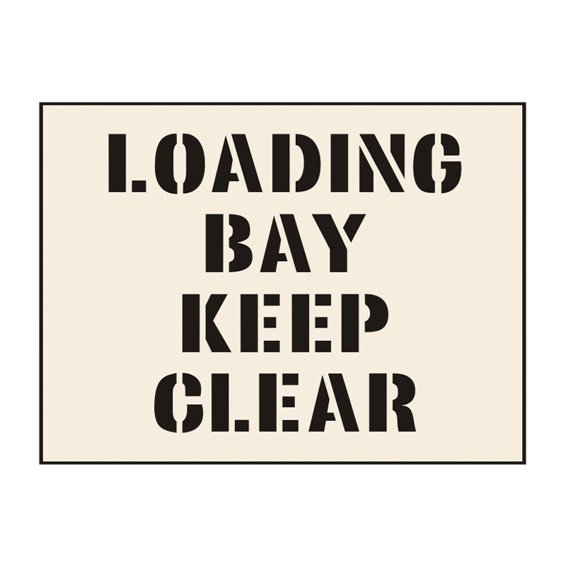 Centurion - 'Load Bay Keep Clear' Stencil (400mm x 300mm)