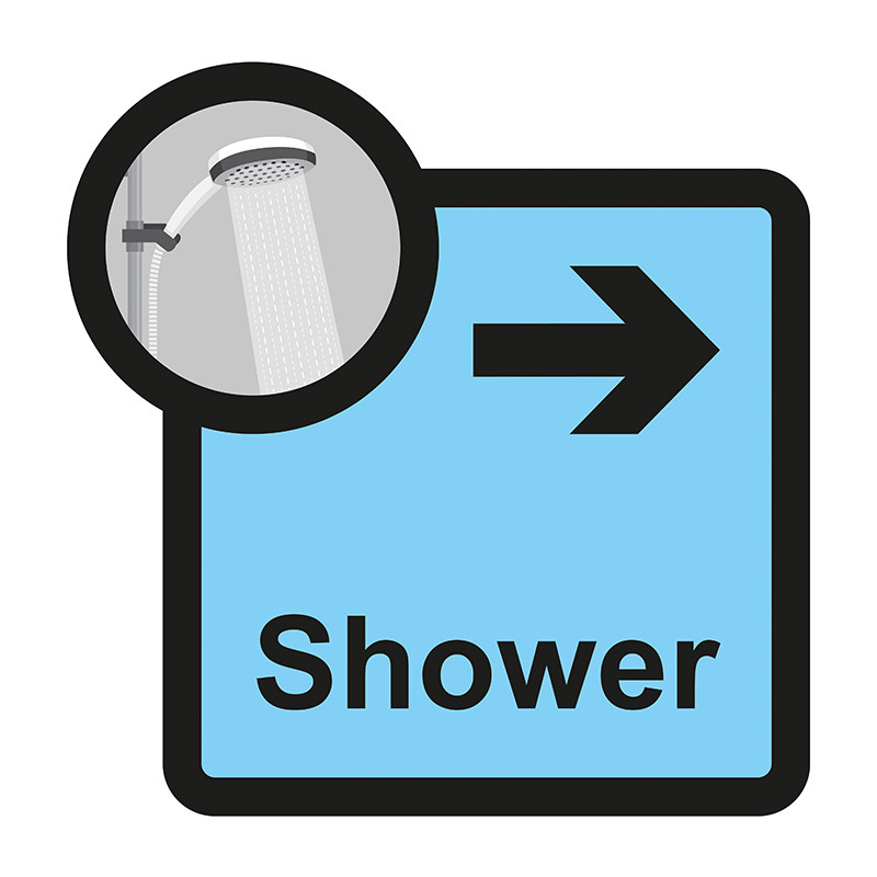 Centurion - Assisted Living Sign: Shower arrow right - S/A FMX (305 x ...