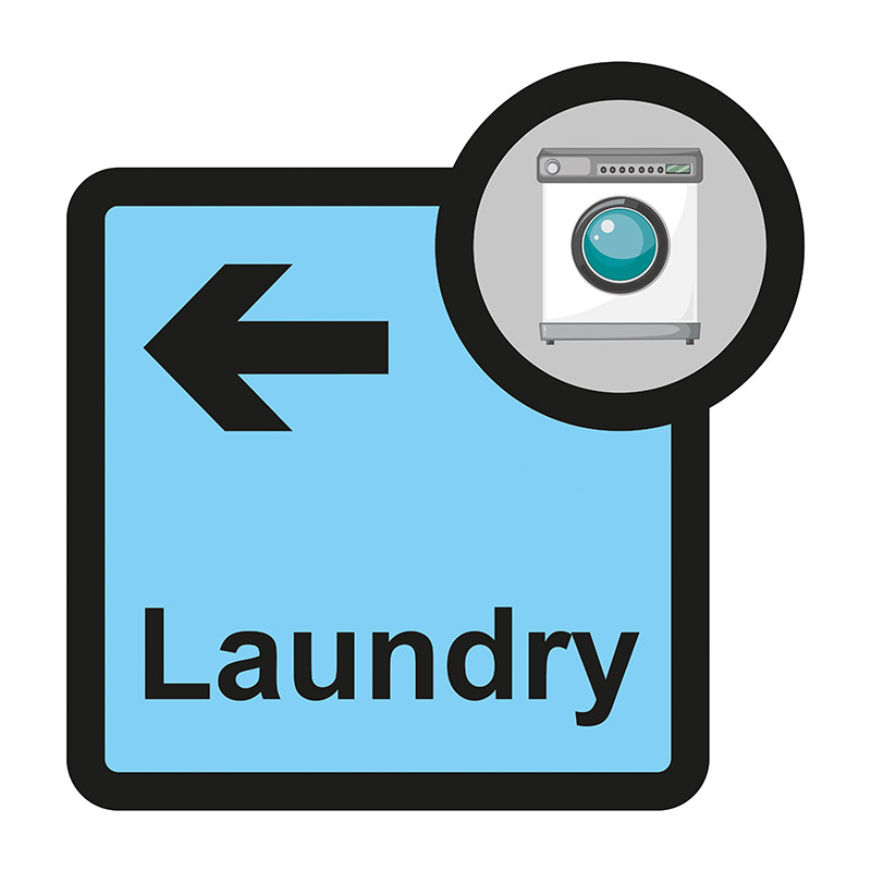 Centurion - Assisted Living Sign: Laundry arrow left - S/A FMX (305 x ...
