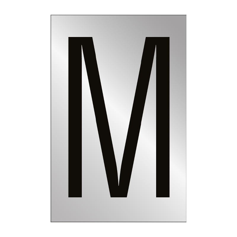 Centurion - 50mm Polished Chrome Effect, Character 'M'
