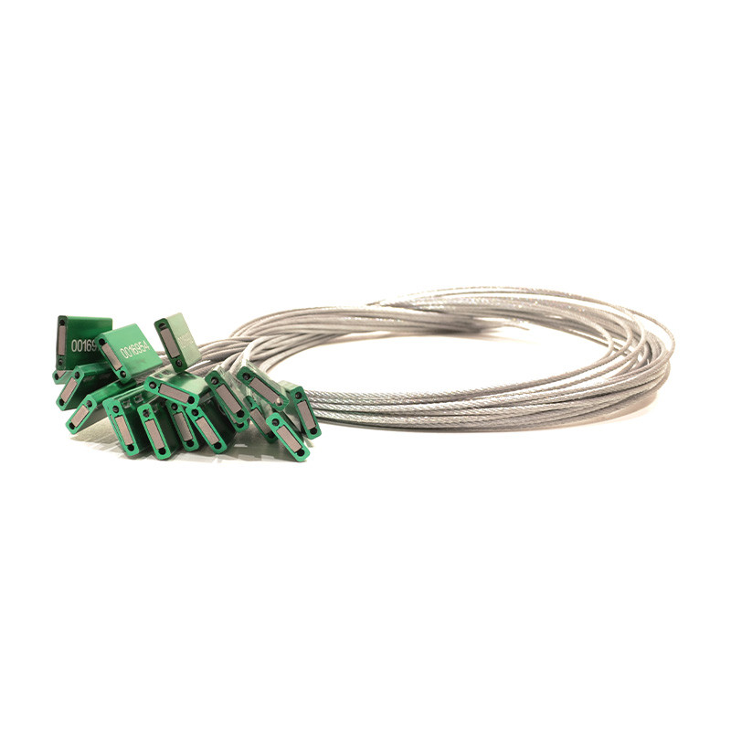 Centurion - Car Seal 1000mm x 2.5mm - Green (Pack of 10) Uniquely numbered