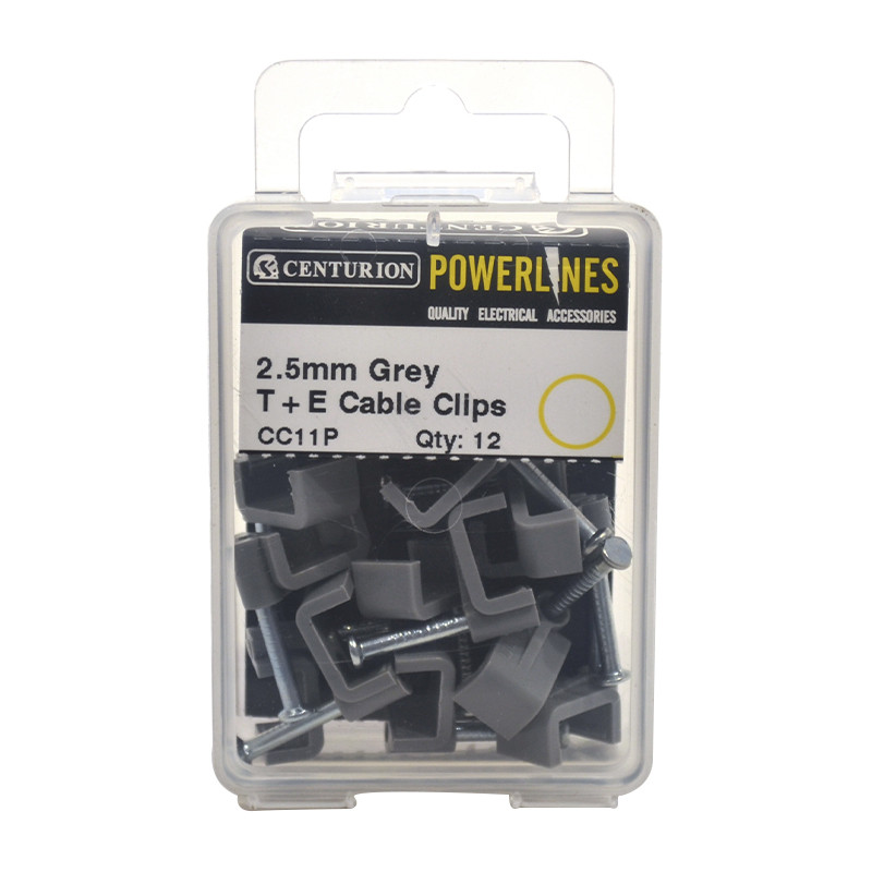 Centurion - Grey Cable Clips 2.5mm
