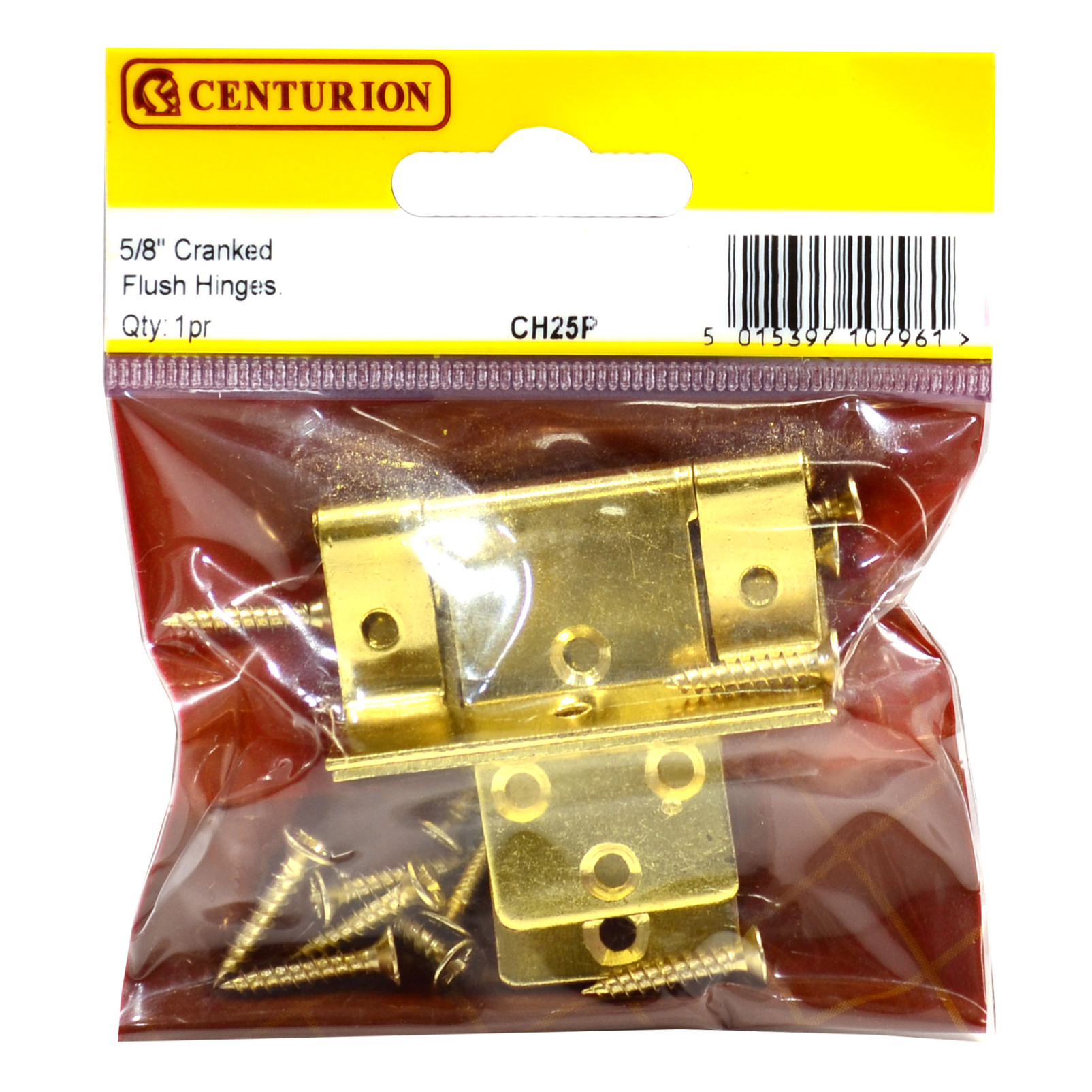 Centurion - 16mm (5/8") EB Single Cranked Flush Hinge (1 pair) CH25P