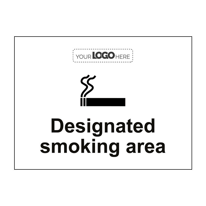 Centurion - Construction Sign: Designated smoking area - CRX (600 x 400mm)