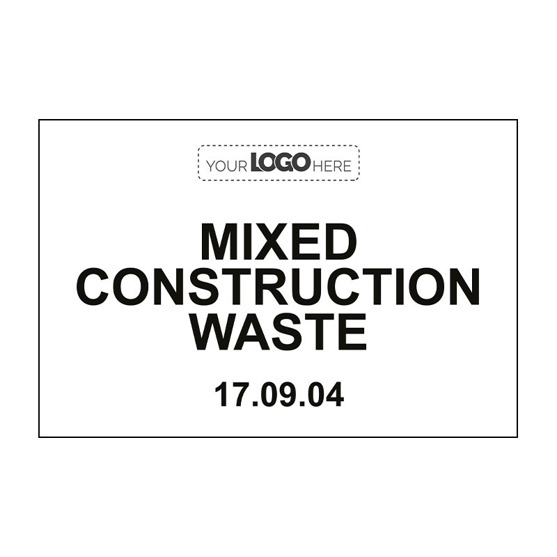 Centurion - Construction Sign: Mixed construction waste - CRX (600 x 400mm)