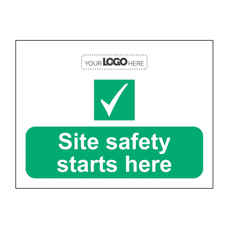 Centurion - Construction Sign: Site safety starts here - CRX (600 x 400mm)