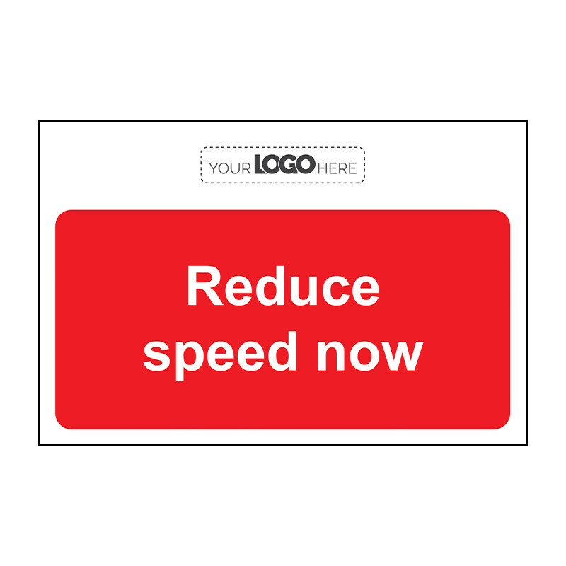 Centurion - Construction Sign: Reduce speed now - CRX (400 x 300mm)