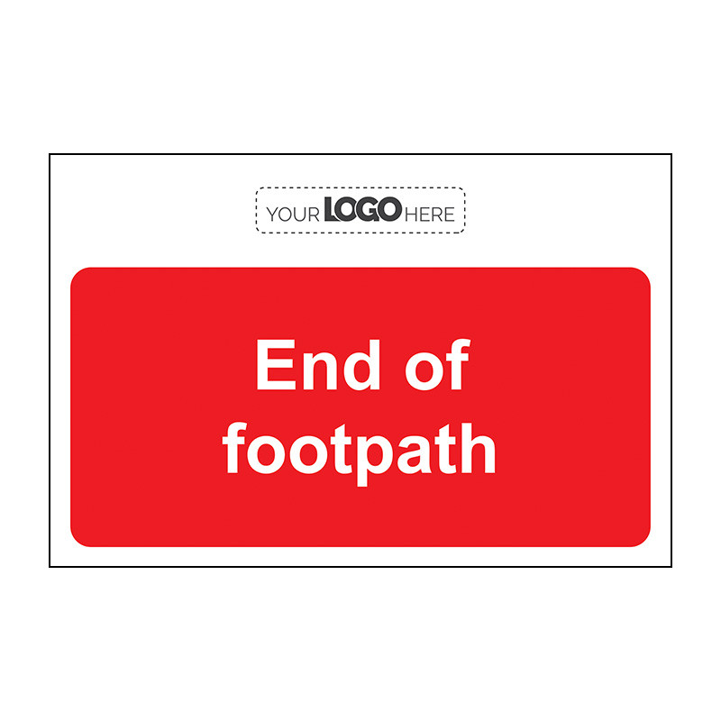 Centurion - Construction Sign: End of footpath - CRX (600 x 400mm)