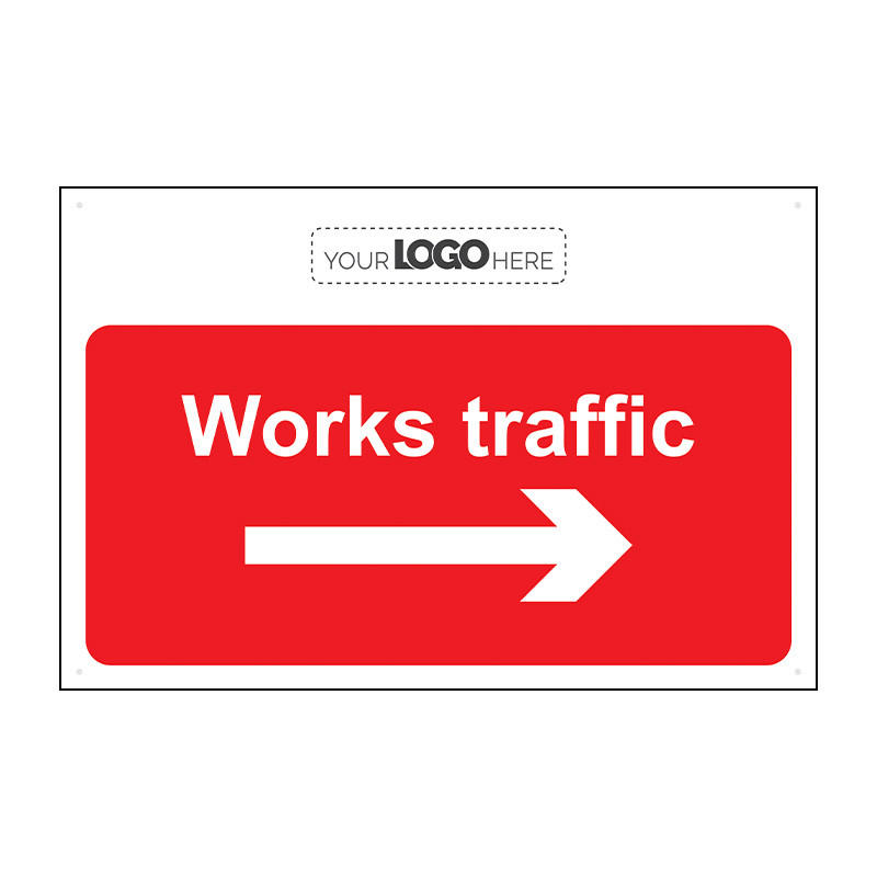 Centurion - Construction Sign: Works traffic [Arrow right] - CRX (600 x ...