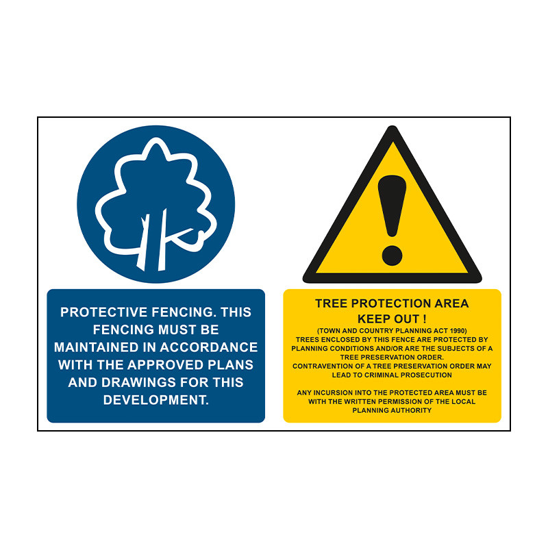 Centurion - Construction Sign: Protective fencing / Tree protection ...