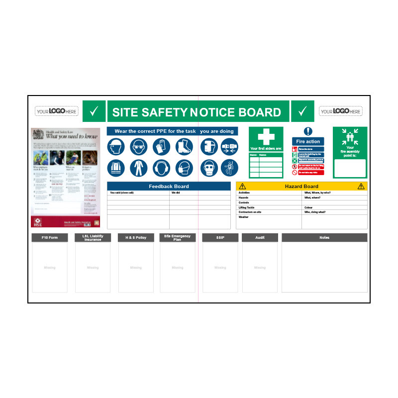 Centurion - Site Safety Notice Hinged Board - ACP (2000 x 1200mm)