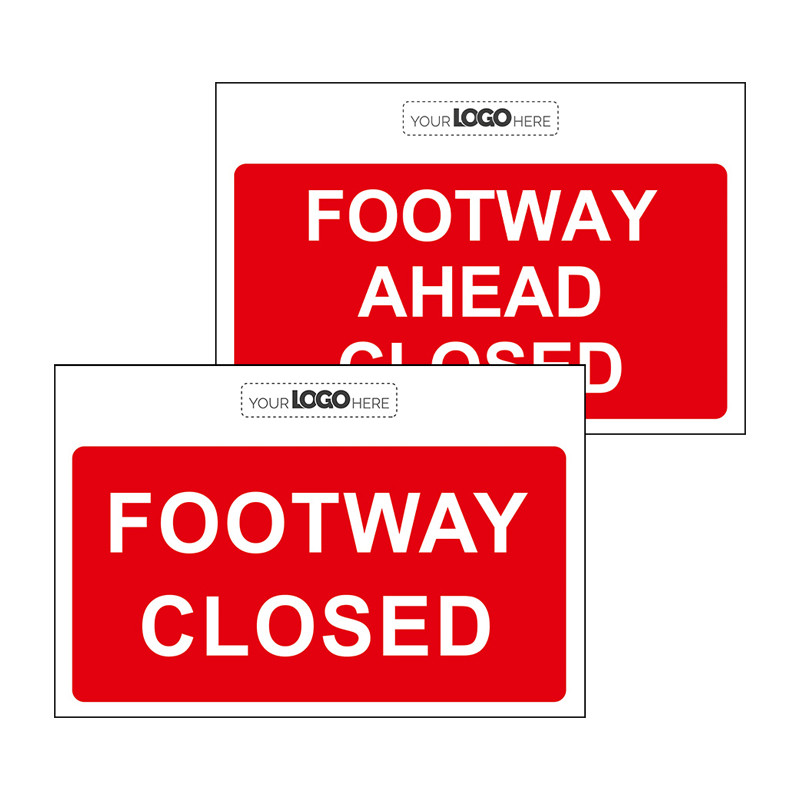 Centurion - Construction Sign: Footway closed / FOOTWAY AHEAD CLOSED ...