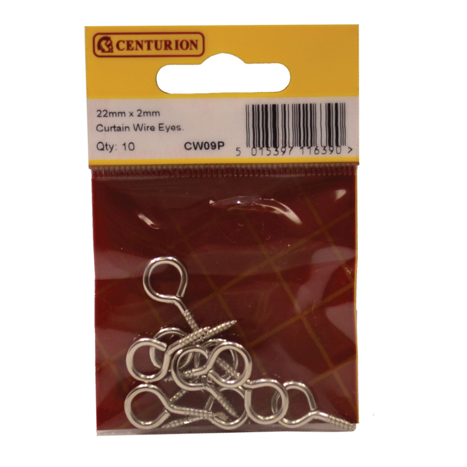 Centurion - 22mm x 2mm Curtain Wire Eyes (Pack of 10) CW09P