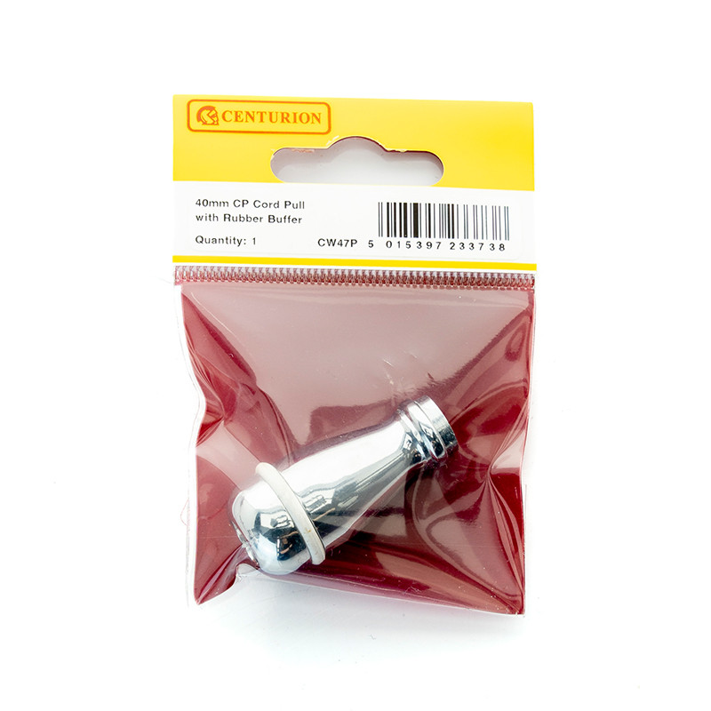 Centurion - Solid Brass Cord Pulls, 43mm, Chrome Plated, CW47P