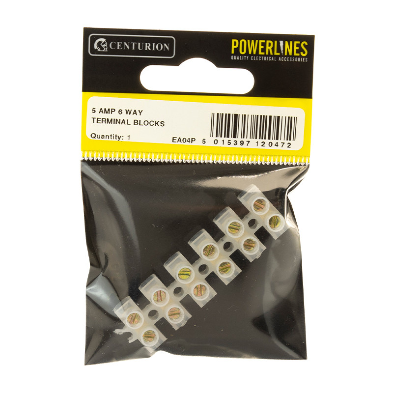 Centurion - 5 Amp Terminal Block - 6 Way