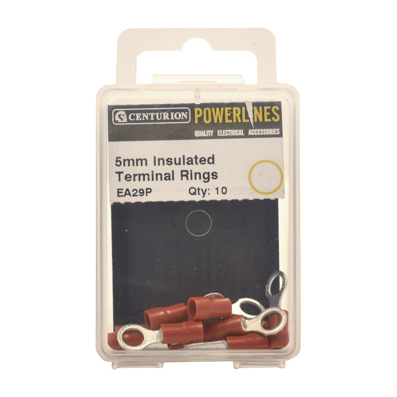 Centurion - 5mm Insulated Terminal Rings, Pack of 10