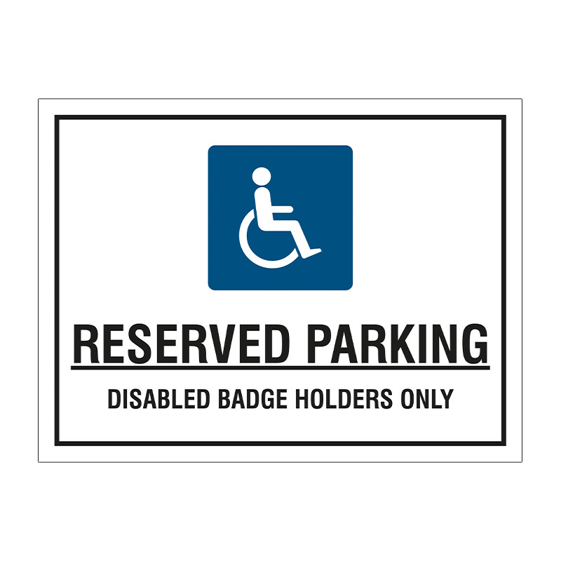 Centurion - Educational Sign: Reserved parking Disabled badge holders ...