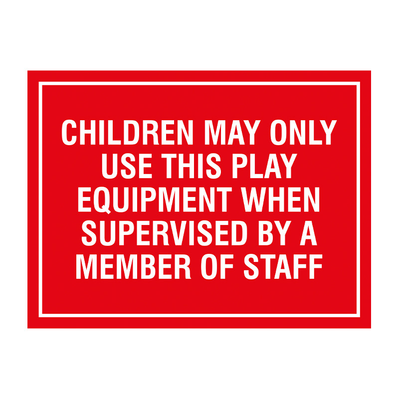Centurion - Educational Sign: Children may only use this play equipment ...