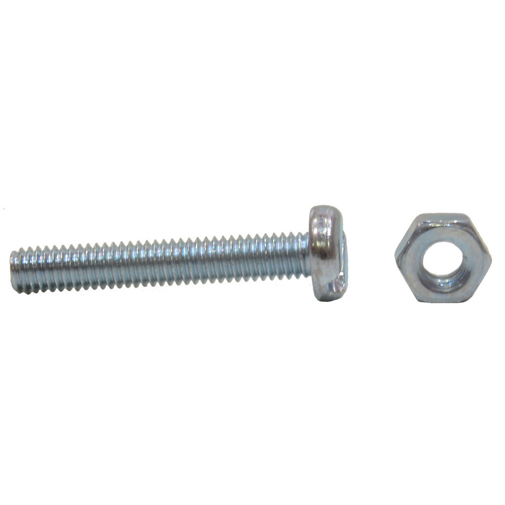 Centurion - M4 x 25mm ZP Machine Screws & Nuts (100), FA141L
