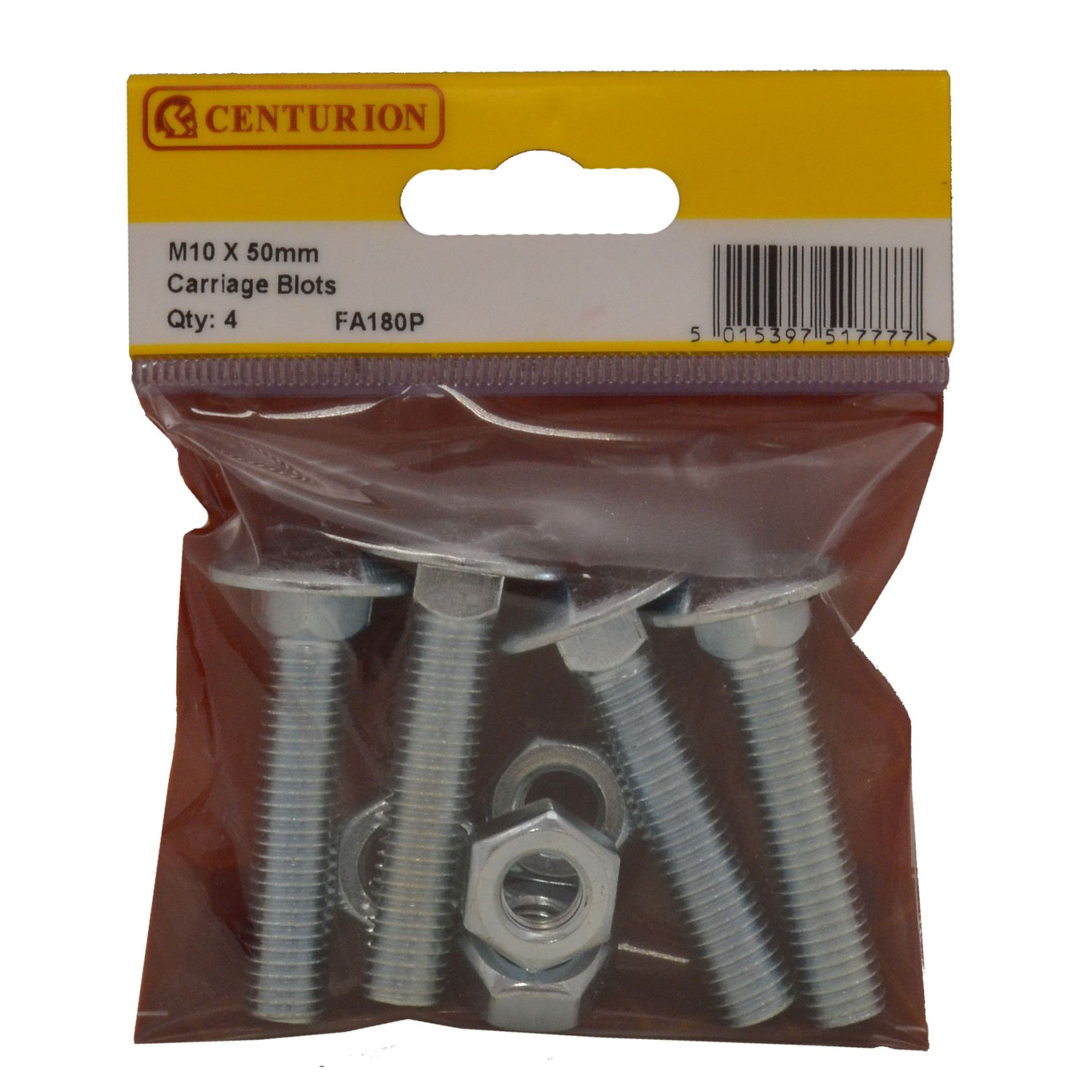 Centurion - Cup Square Carriage Bolts and Nuts, FA180P