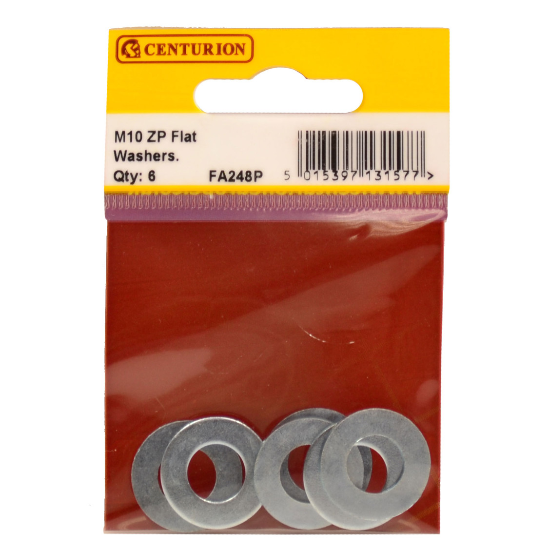 Centurion - Flat Washers, M10, Zinc Plated