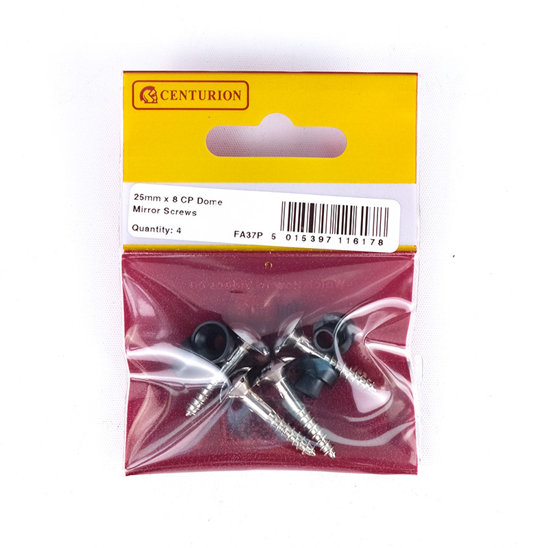Centurion - Chrome Plated Dome Mirror Screws, FA37P