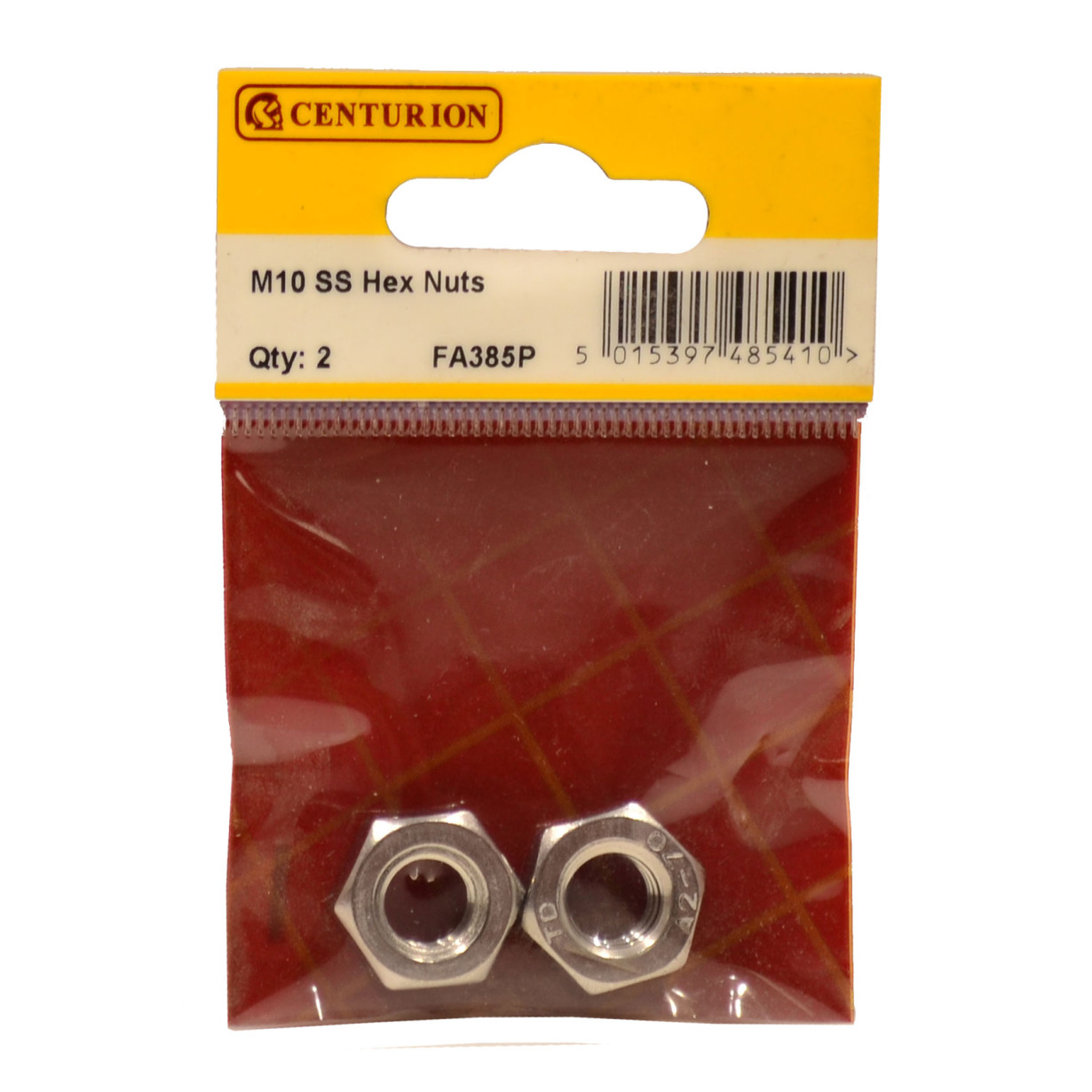 Centurion - Hex Full Nuts, M10, Stainless Steel