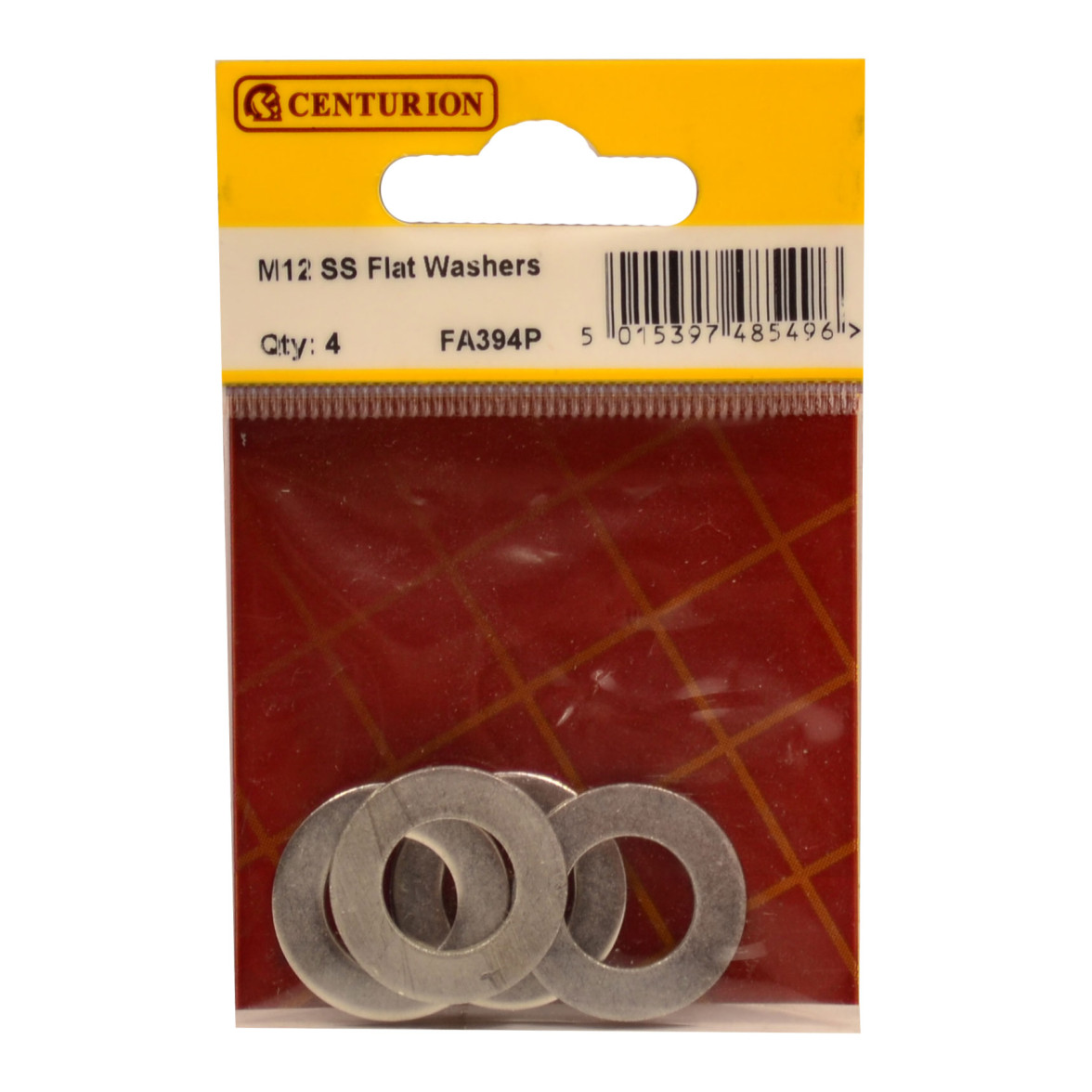 Centurion - Flat Washers, M12, Stainless Steel