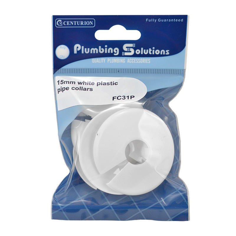 Centurion - Plastic Pipe Collars, 15mm White