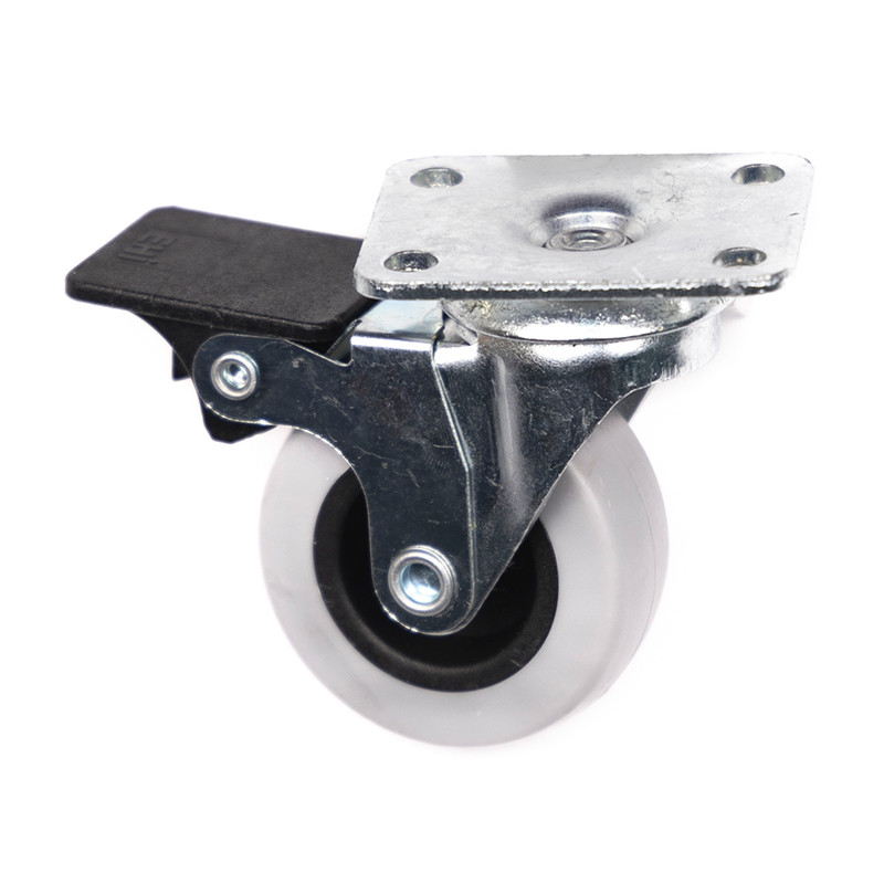 Centurion - Castors - Swivel with brake, 50mm, Silver/Black, FC52L