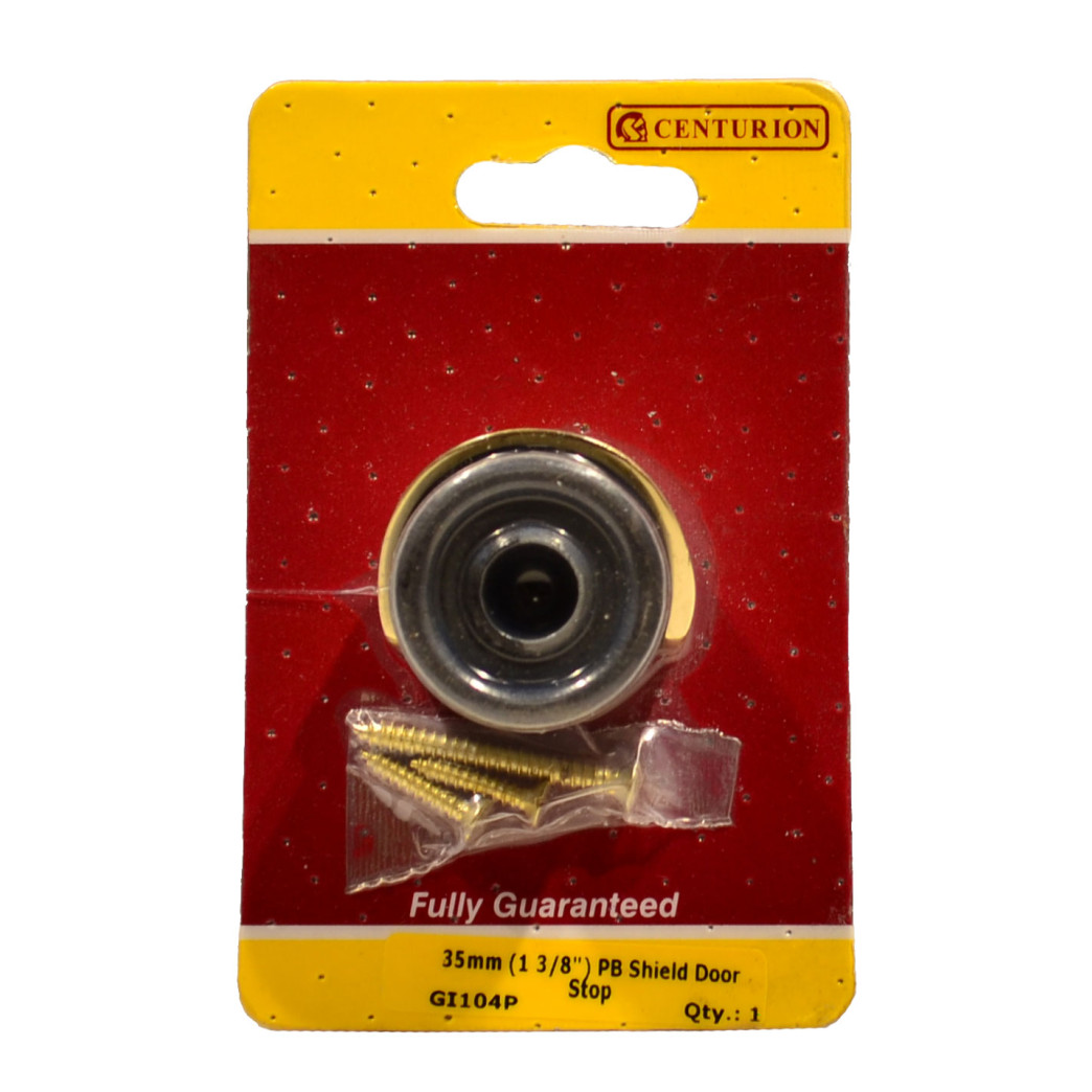 Centurion - 35mm (1 3/8") PB Shield Door Stop GI104P
