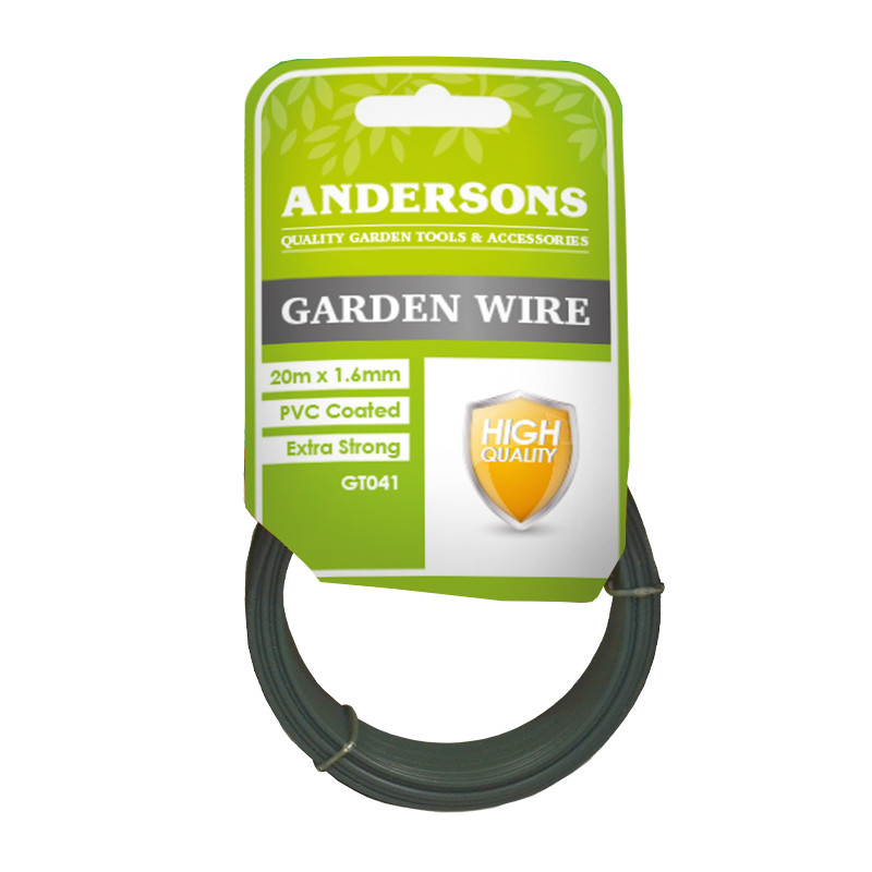 Centurion - PVC Coated Garden Wire, Green, 20m x 1.6mm
