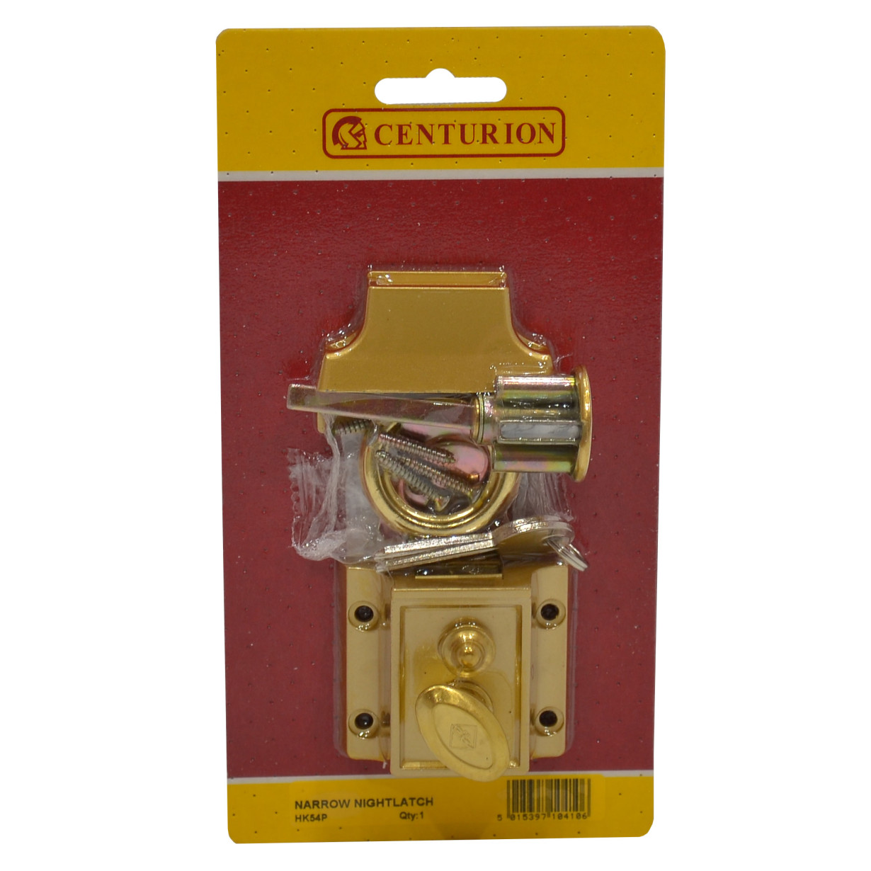 Centurion - Traditional Night latch, Brass, Narrow, 40mm