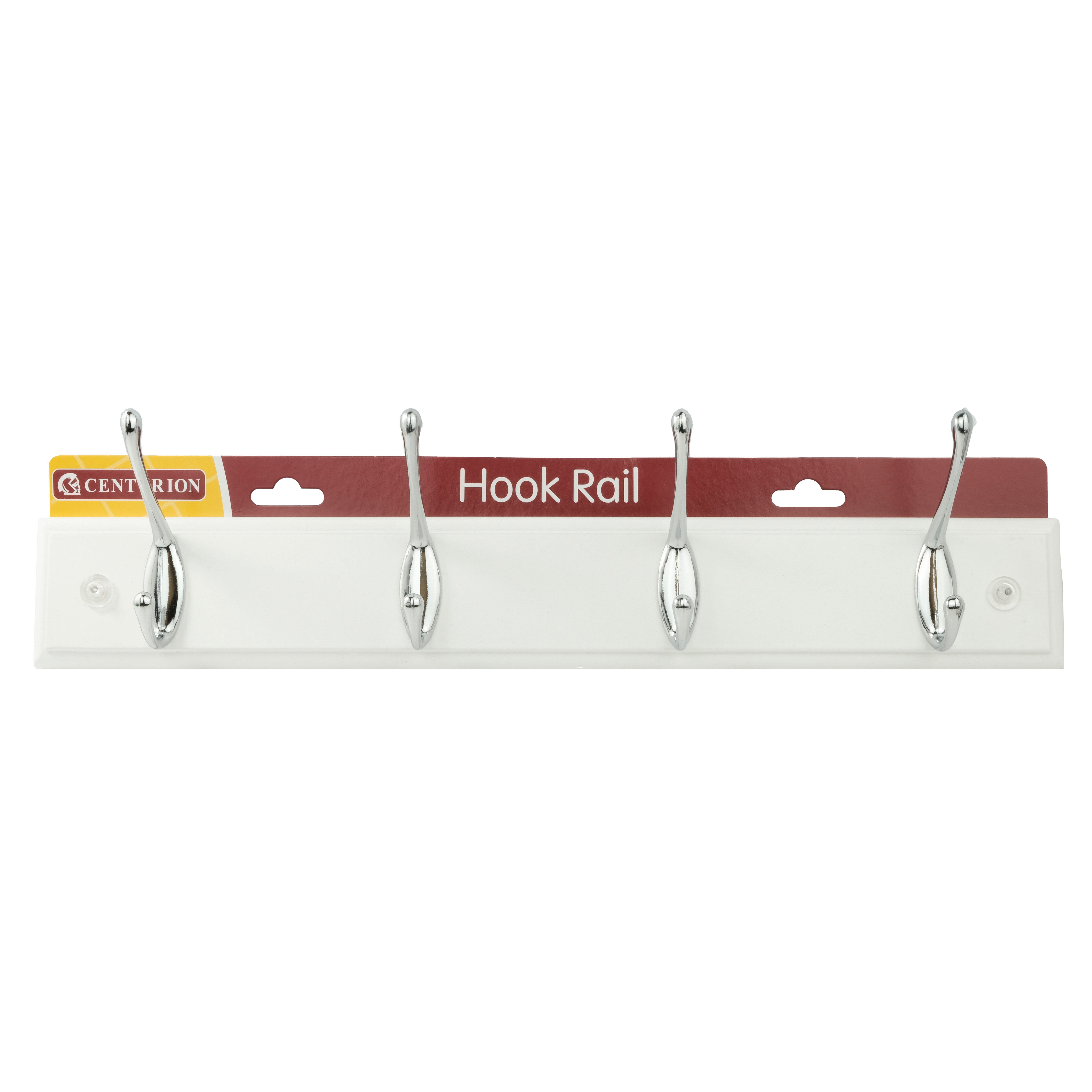 Centurion - White Hook Board, 405mm x 90mm, White/Chromed