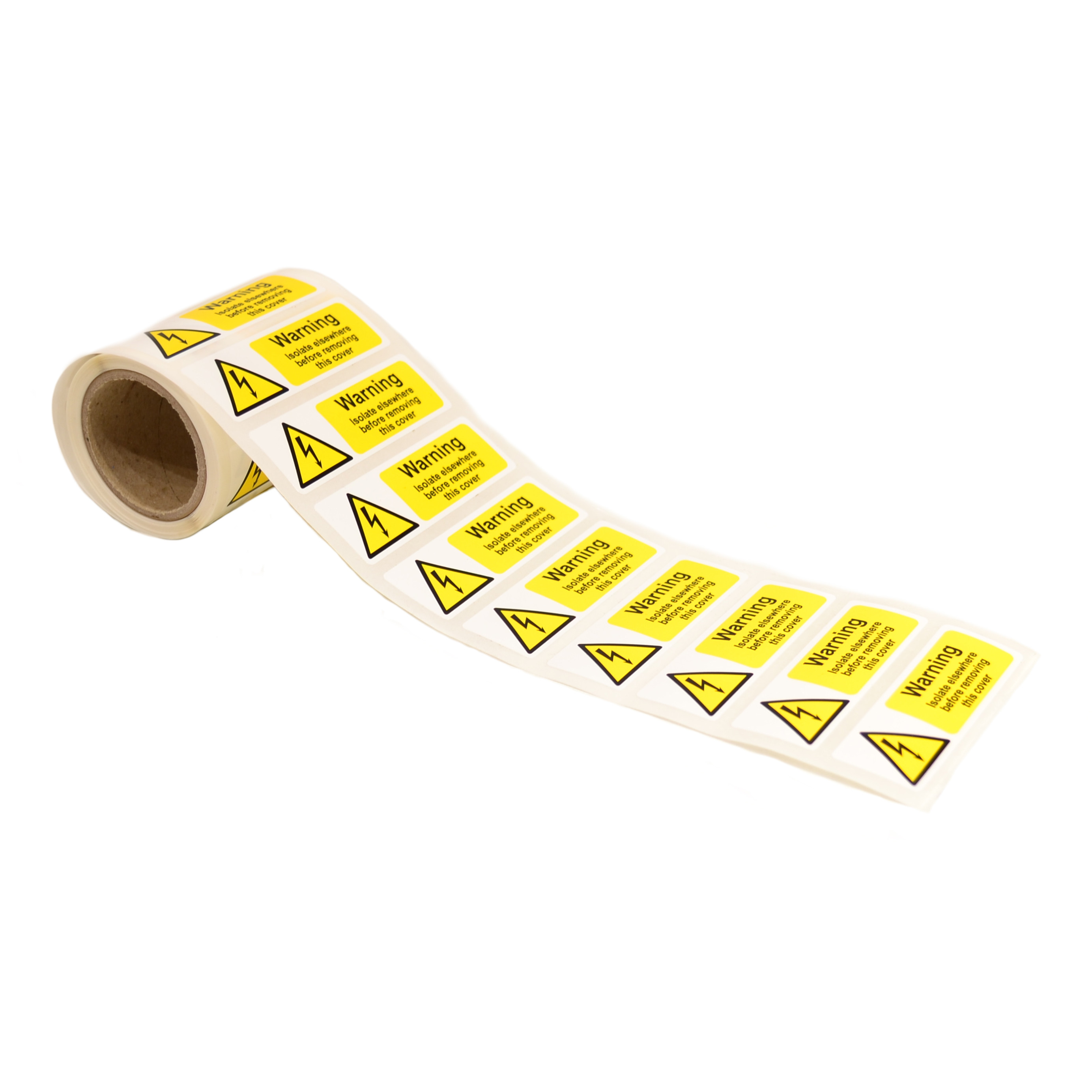Centurion - 'Warning Isolate Elsewhere' Labels, Self-Adhesive Vinyl ...