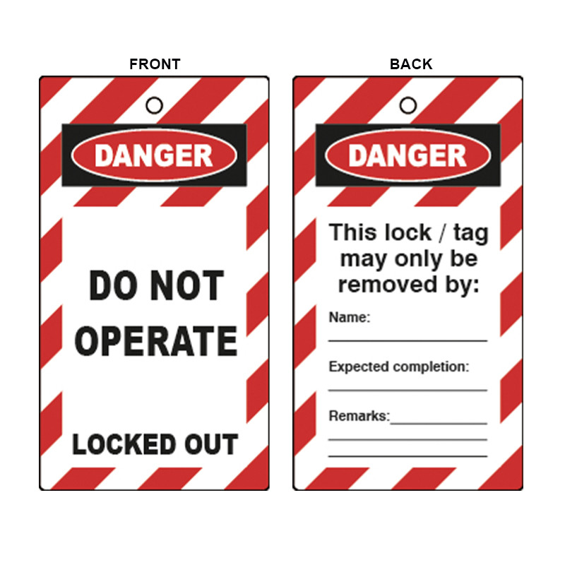 Centurion - 'Do Not Operate' Lockout Tag (Double Sided, 10 Pack) 1