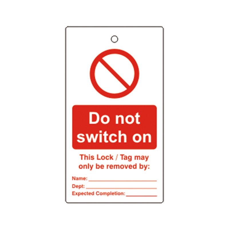 Centurion - 'Do Not Switch On' Lockout Tag (Single Sided, 10 Pack)