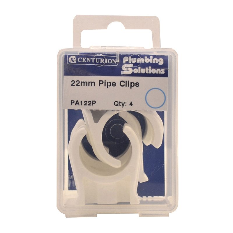 Centurion - Plastic Snap Fix Pipe Clips, 22mm