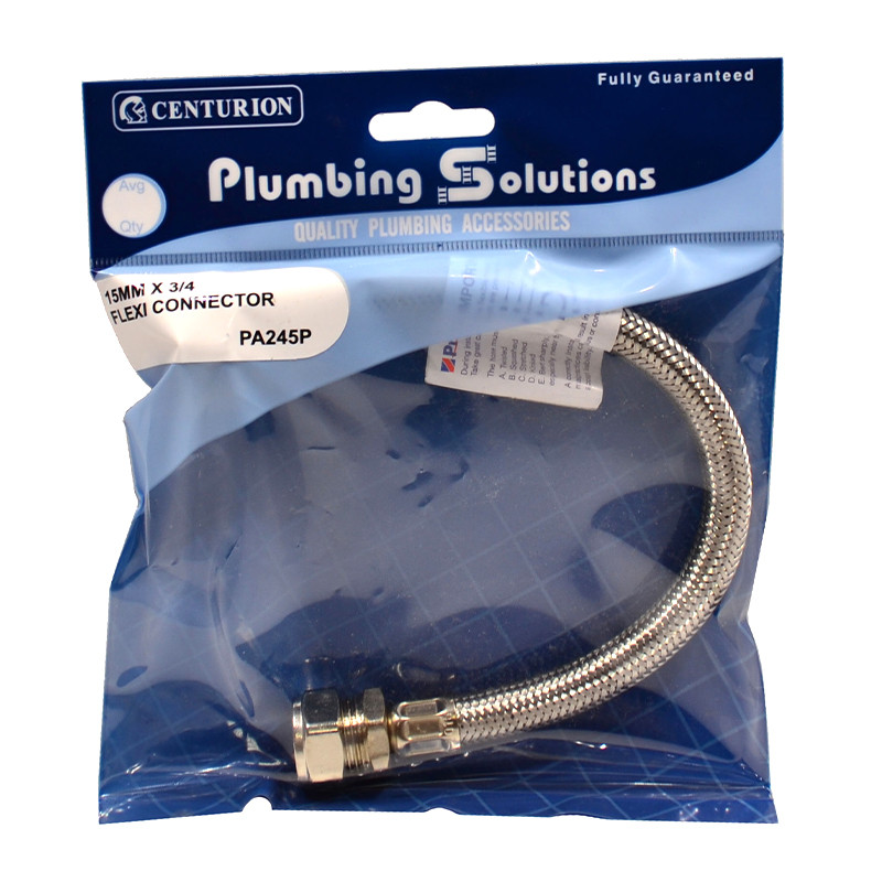 Centurion - Flexible Tap Connector, 15mm x 3/4" x 300mm