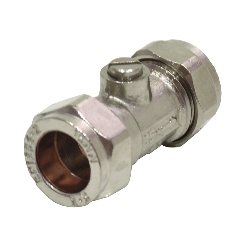 Centurion - Chromed Isolating Valve, 15mm C x C