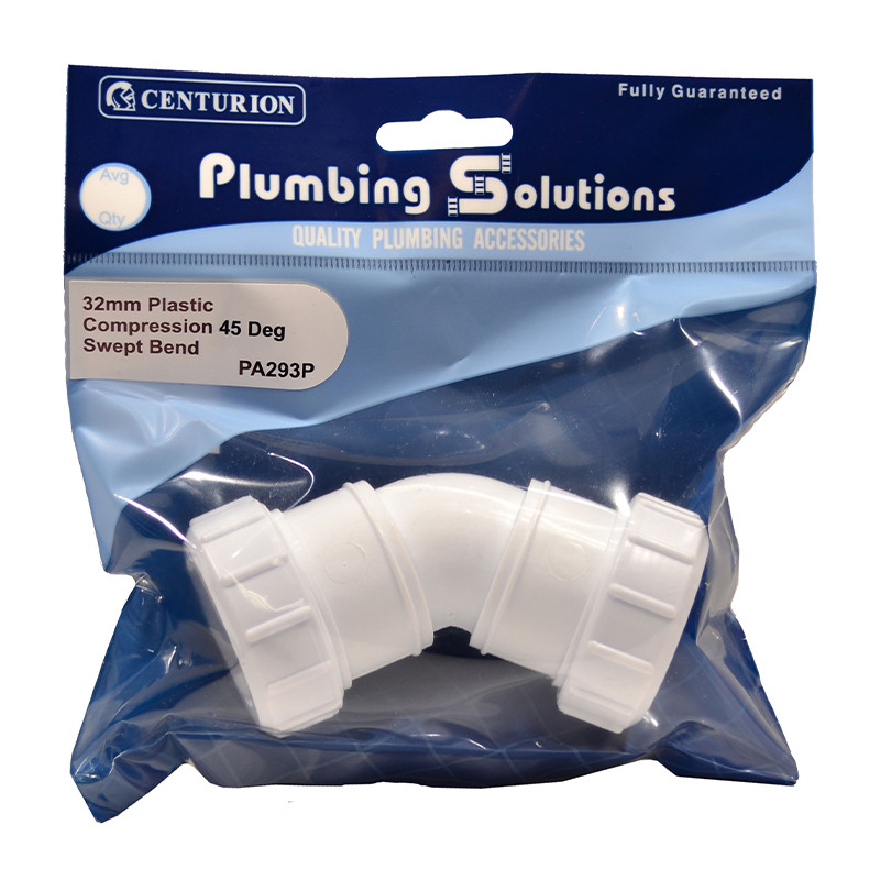 Centurion - Plastic Compression 45 ?Swept Bend, 32mm