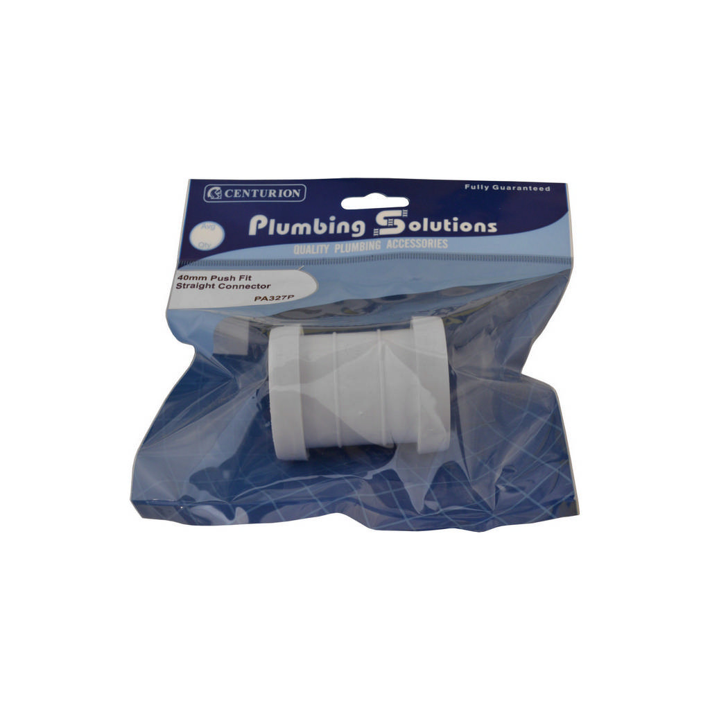 Centurion - Push Fit Straight Connector, 40mm